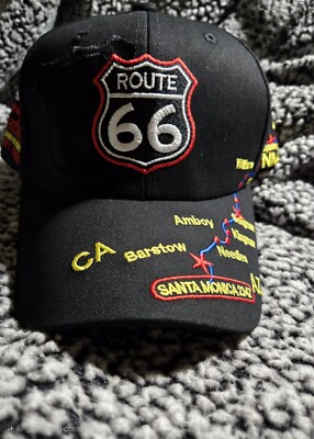 100th Anniversary Route 66 Baseball Hat BLACK | eBay