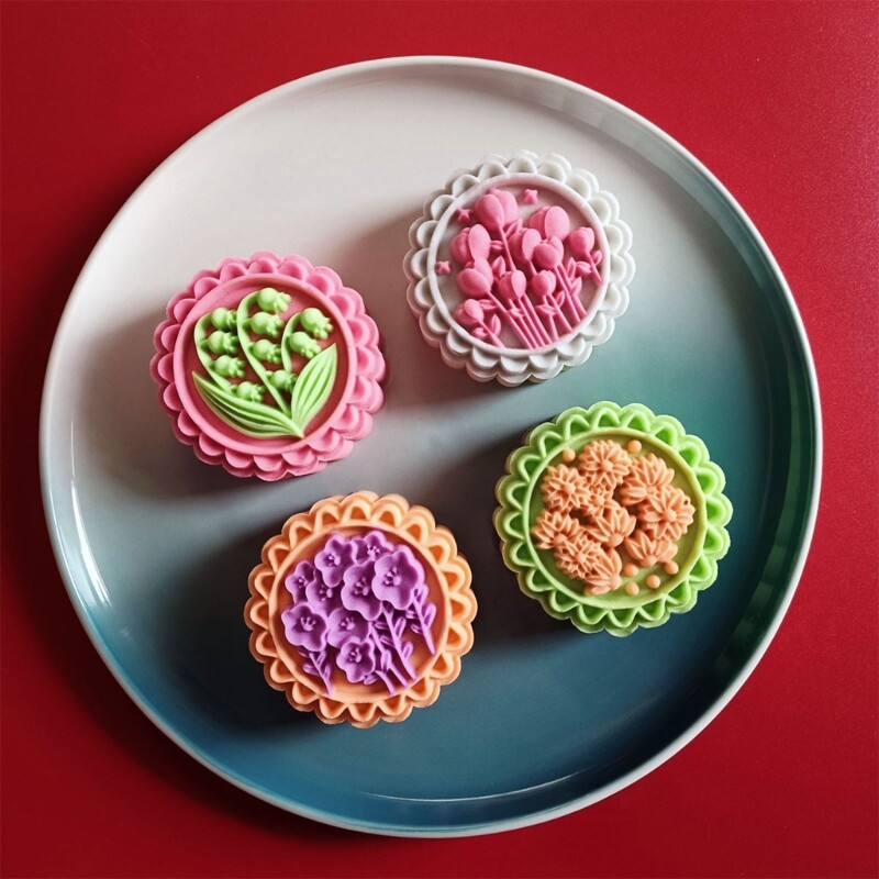 Mooncake Press Molds Hand-Pressed Mooncake Dessert Mold DIY Mooncake ...