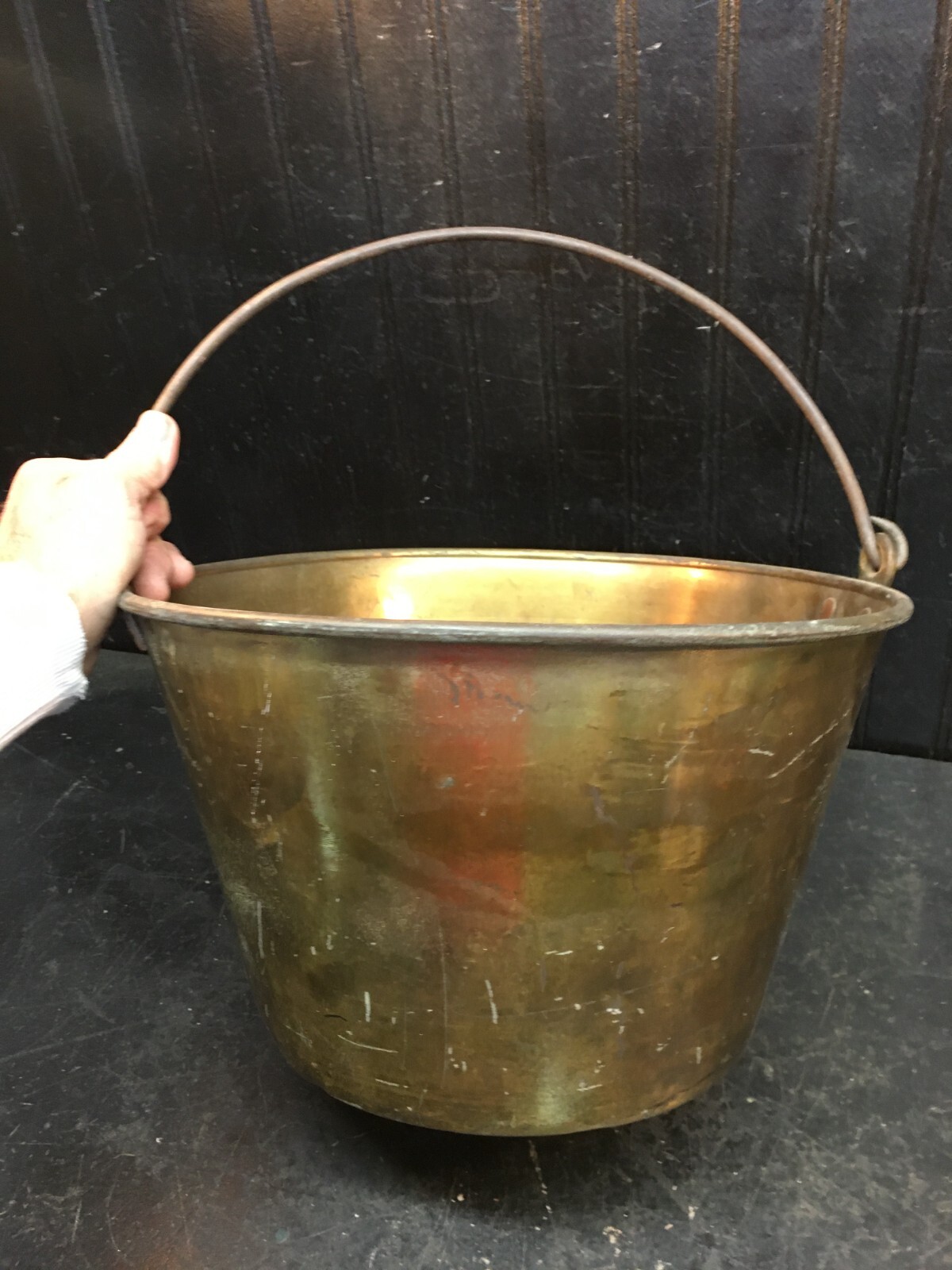 Vintage Brass Bucket Pail w/ Handle Antique 9” Tall 13” Wide | eBay