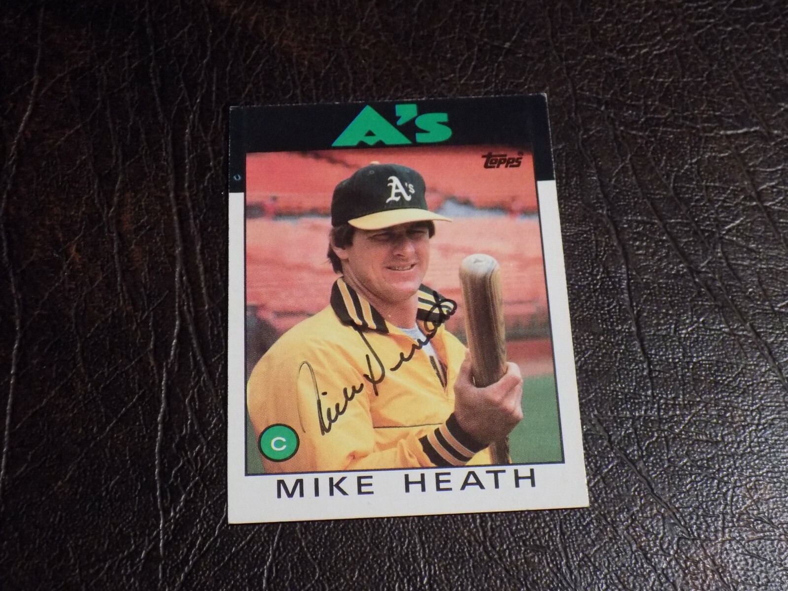 MIKE HEATH AUTOGRAPHED 1986 TOPPS A'S CARD W/COA #148 | eBay
