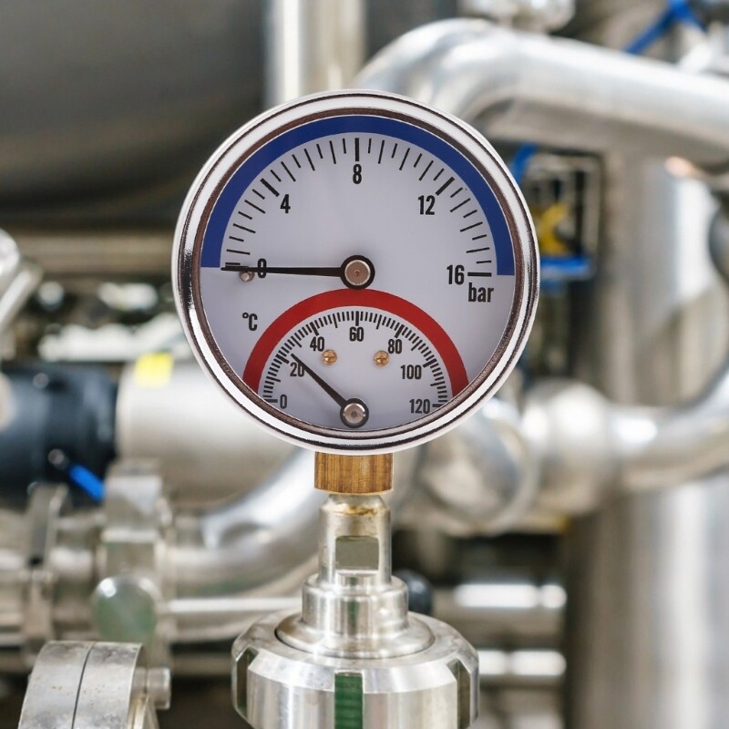 Temperature Pressure Gauge Thermal Pressure Gauge 1/4" Thermo-manometer Boiler | eBay