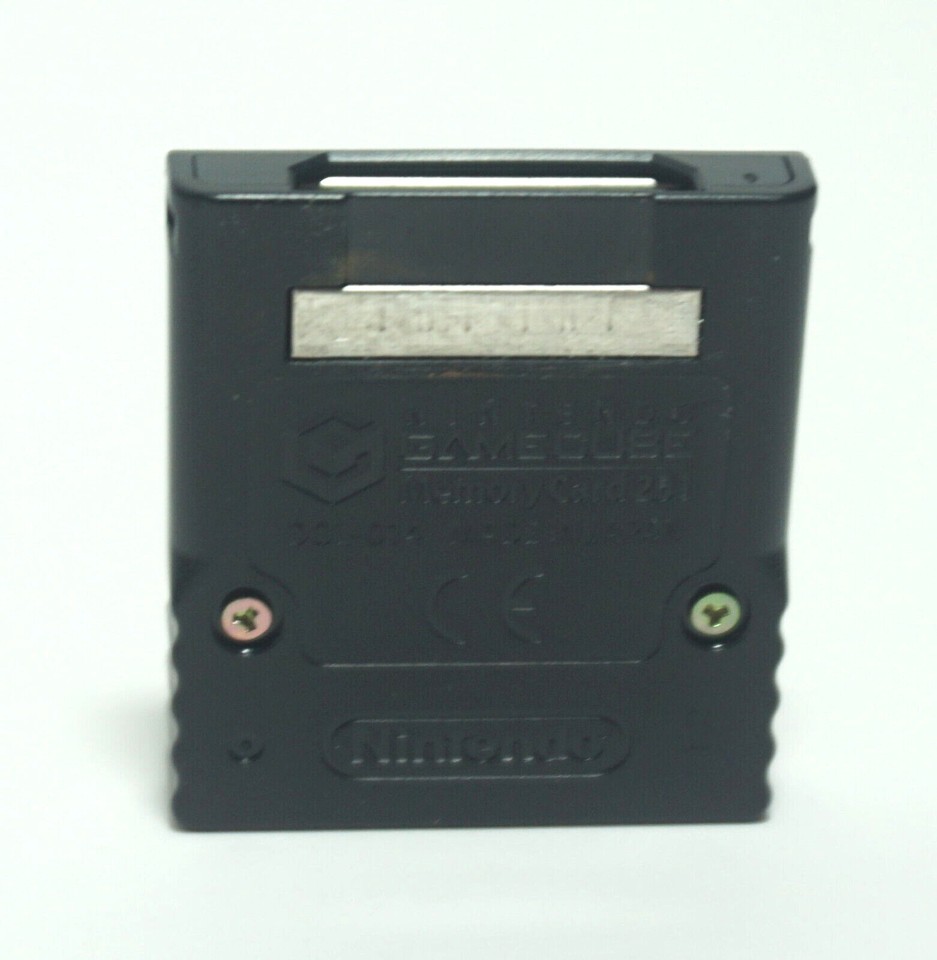 Nintendo Gamecube Memory Card Official OEM 59 251 Block Black Gray ...