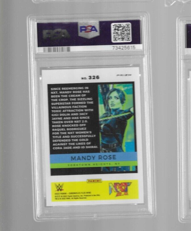 2022 Chronicles WWE MANDY ROSE Flux Silver Prizm #326 PSA 9 MINT | eBay
