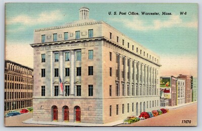 Massachusetts Worcester US Post Office Vintage Postcard | eBay