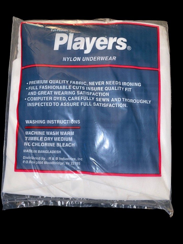 Vintage Mens 3XL White Players Nylon Boxer Luxurious Knit Underwear New ...