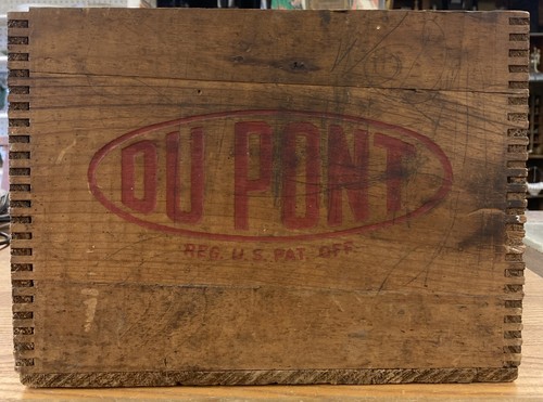 Vintage Wooden "Dupont" Gunpowder Explosive Box Crate Approx. L18” W12 ...