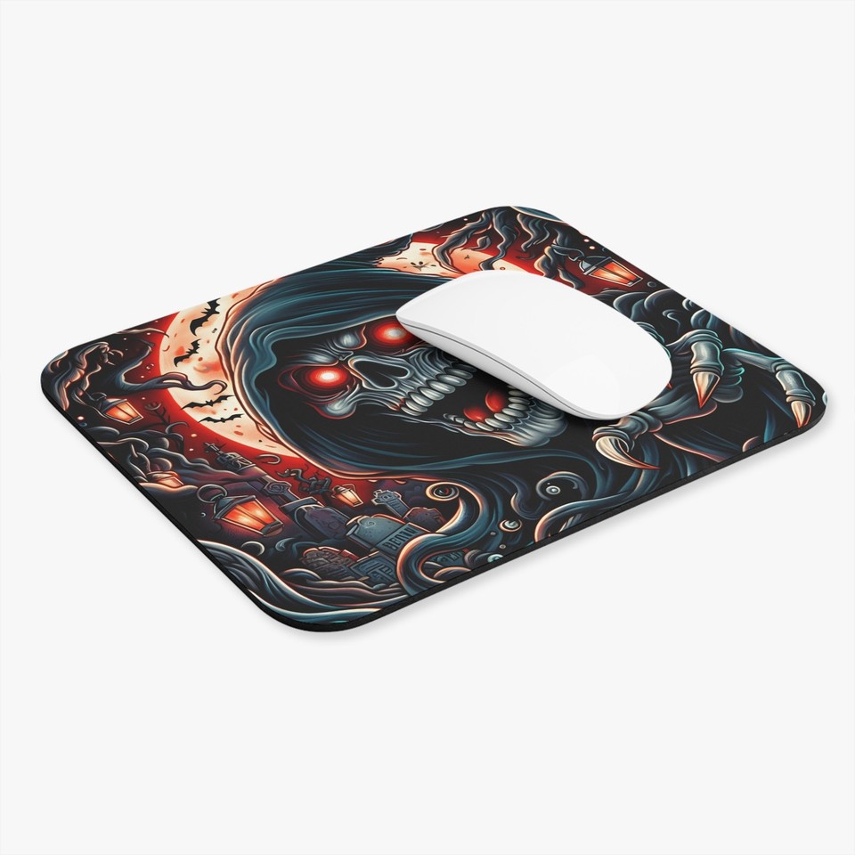 Spooky Skeleton Reaper Mouse Pad | Halloween Scary Gaming Pad Horror ...