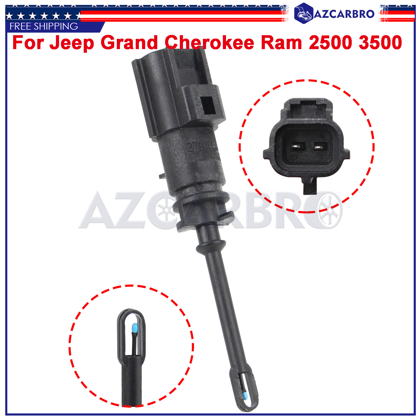 Air Intake Temperature Sensor For 2014 - 2017 Chrysler. 300 3.6L 5.7L ...