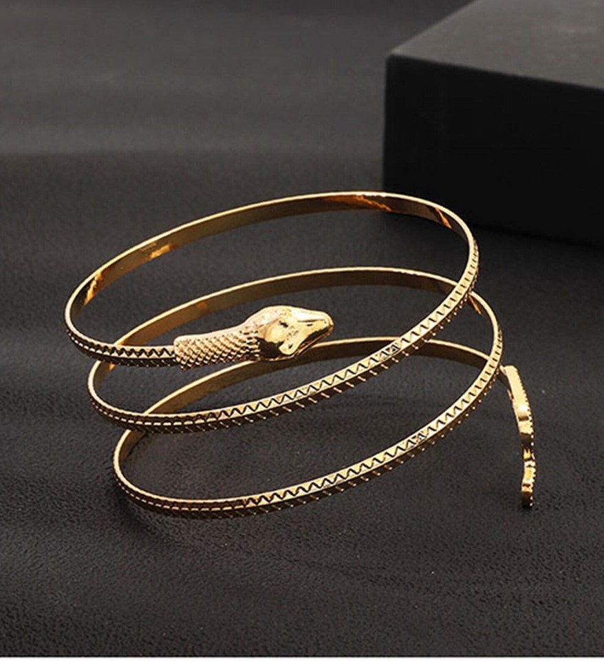 Arm Bangle Bracelet Armlet upper arm snake serpent boho cuff bangle ...