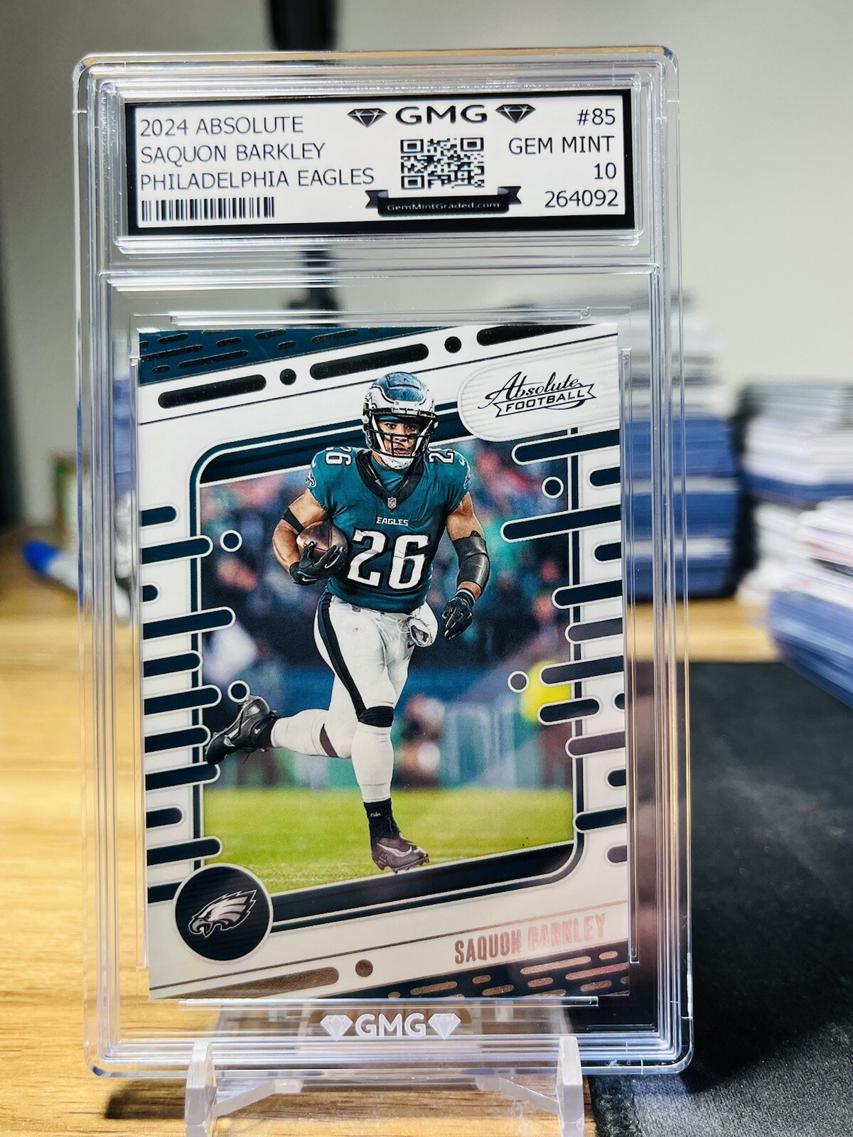 2024 Panini Absolute Saquon Barkley GMG Graded 10 Gem Mint 💎 Eagles | eBay