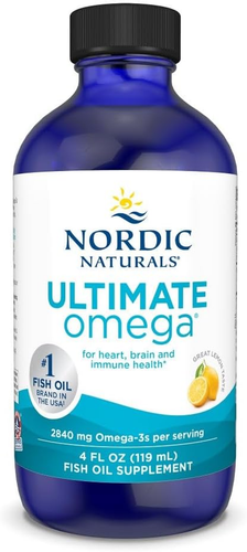 Ultimate Omega Liquid, Lemon Flavor - 4 Oz - 2840 Mg Omega-3 - High ...