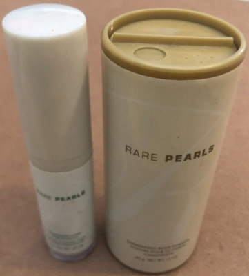 Lot of 2 AVON Rare Pearls Shimmering Body Powder Brush 1.4oz + Brush ...