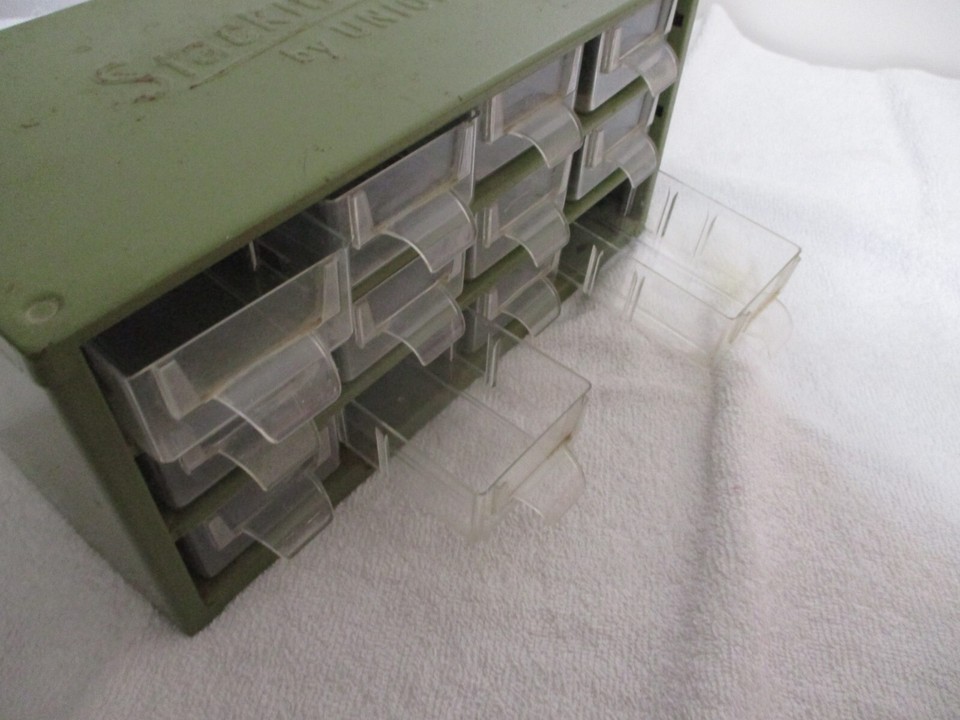 Vintage Stackmaster by Union Steel 12 Drawer Small Parts Bin Organizer ...