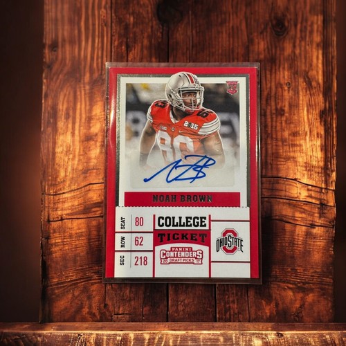 2017 Panini Contenders Draft Picks - College Ticket Noah Brown #131 Red ...