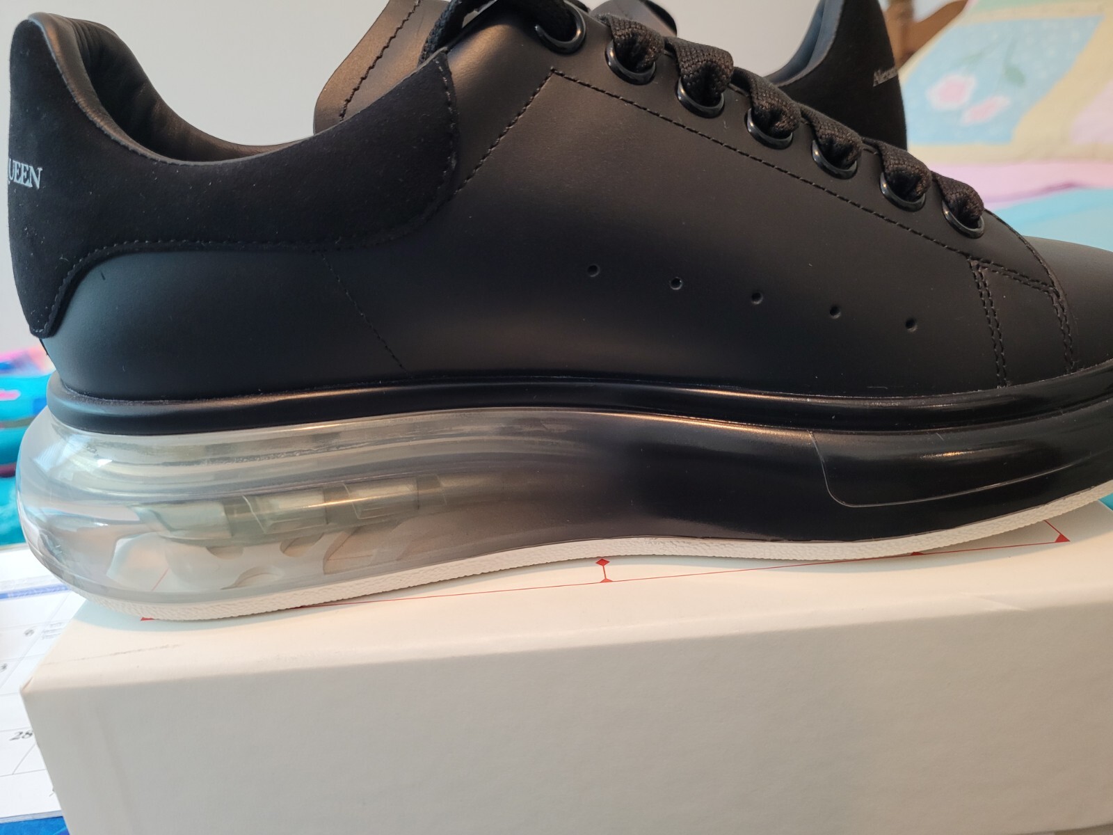 Alexander McQueen Men's Gel Sole Black Sneakers Sz 7.5 US (Sold Out) | eBay