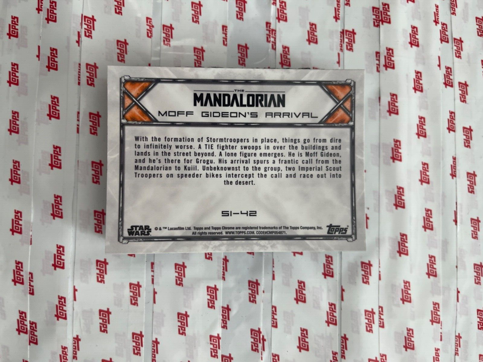 2022 Topps Chrome Star Wars The Mandalorian Base #S1-42 Moff Gideon's ...