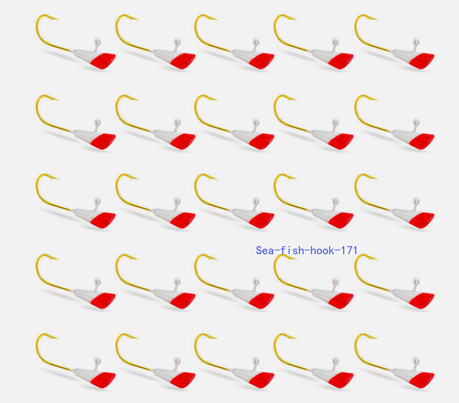 50pcs Shad Dart Jig Heads Fishing Hooks Crappie Panfish Bass Lures 1/32 ...