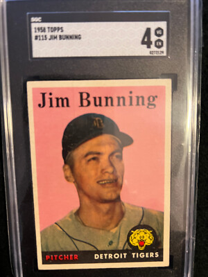 1958Topps Baseball Jim Bunning #115 HOF SGC 4 Detroit Tigers🔥⚾️🔥 | eBay