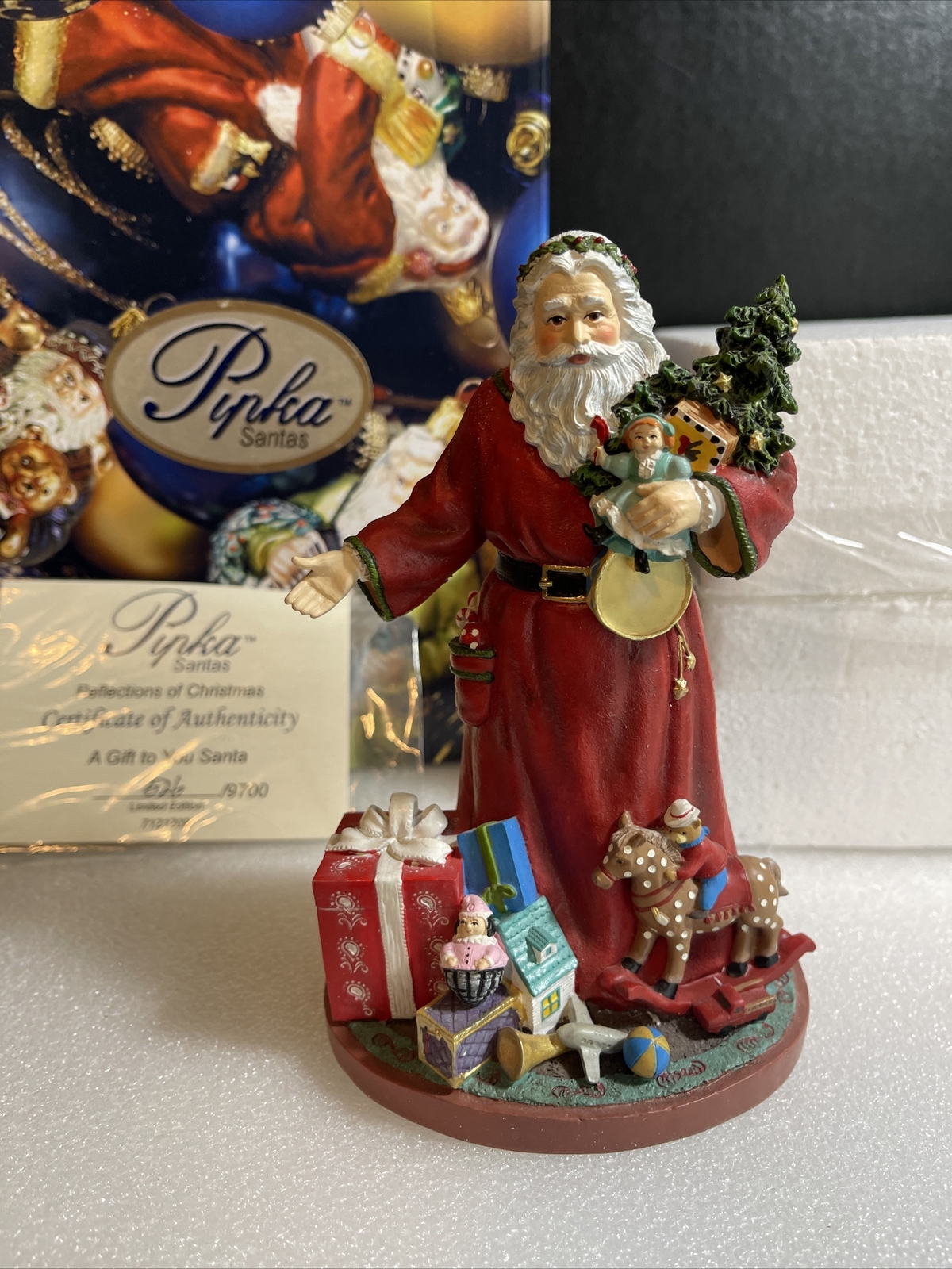 Pipka Reflections Santa - “A GIFT TO YOU SANTA” - W Box 6" - Limited Ed ...