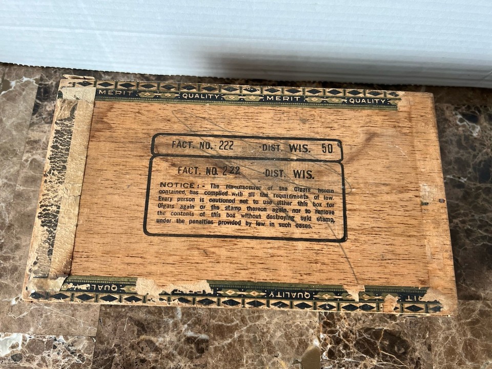Antique 1900s Little George Washington Wood Cigar Box Wisconsin | eBay
