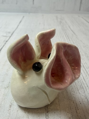 Vintage Ceramic Pig Figurine with Large Snout Collectible Pottery | eBay