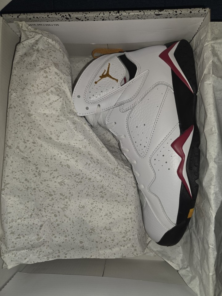 Air Jordan 7 Retro Cardinal Red University White Dead Stock Mens Size ...