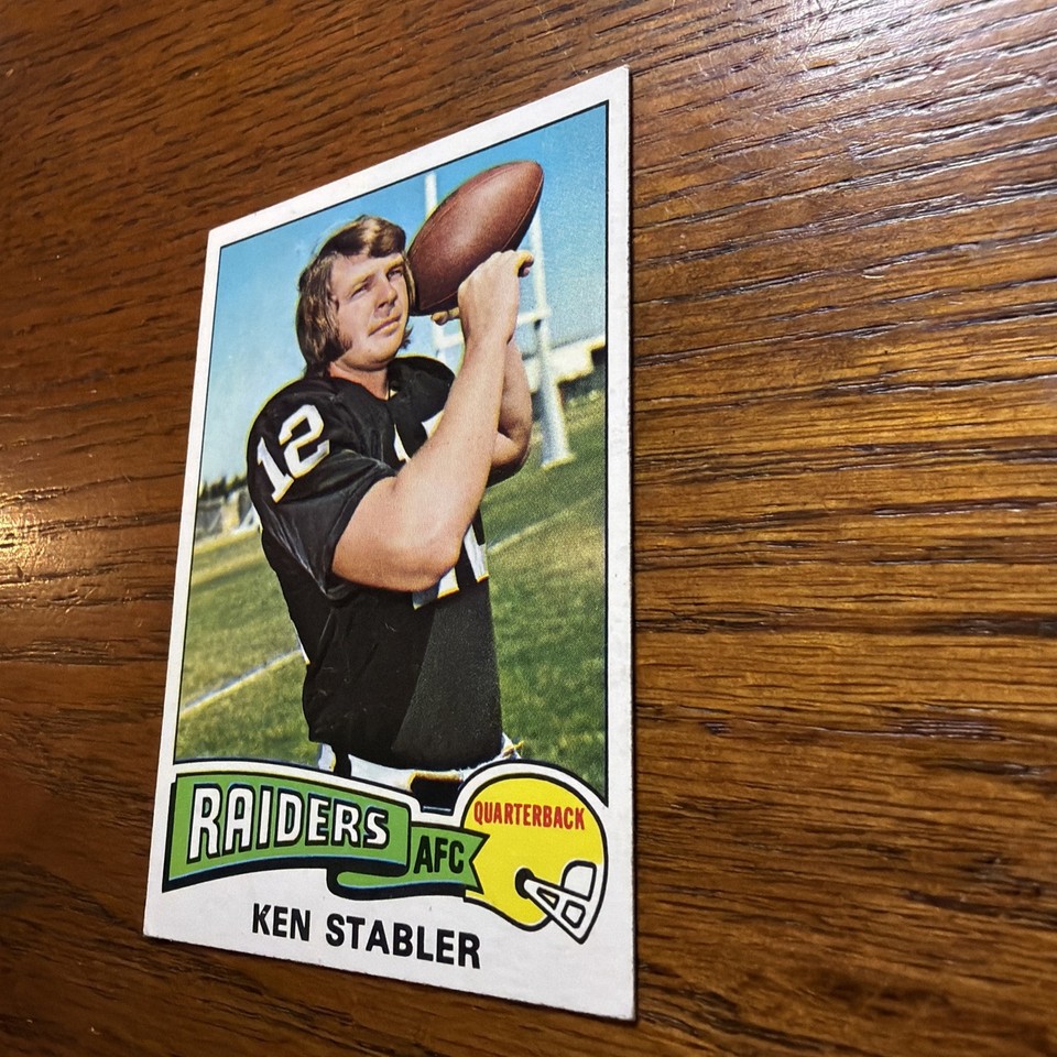 1975 Topps Football #380 Kenny Stabler HOF Quarterback Oakland Raiders ...