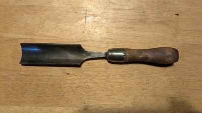 D.R. BARTON ANTIQUE D. R. BARTON 1¾" CURVED GOUGE 12.5" LONG/ TIMBER ...