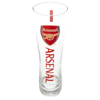 Arsenal Tall Beer Glass Slim Pint Tall Beer Glass Official Licensed | eBay