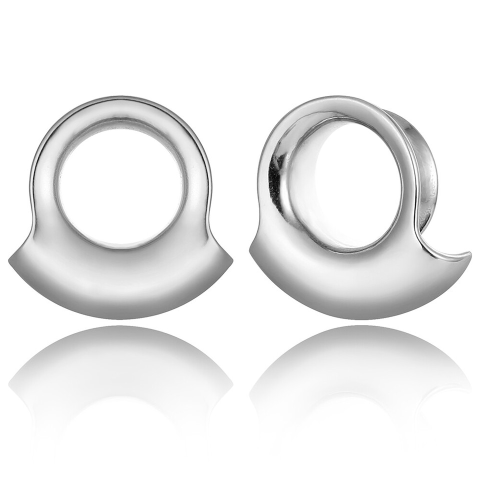 2Pcs Ear Plugs Tunnels Stainless Steel Ear Piercing Gauges Earrings ...