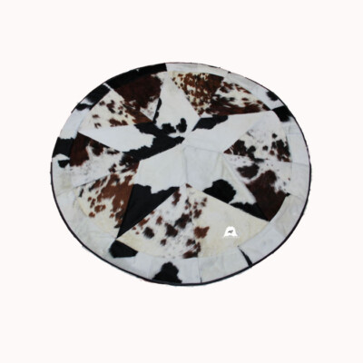 Round Patchwork Star Cowhide Rug - Size 60 Inches | eBay