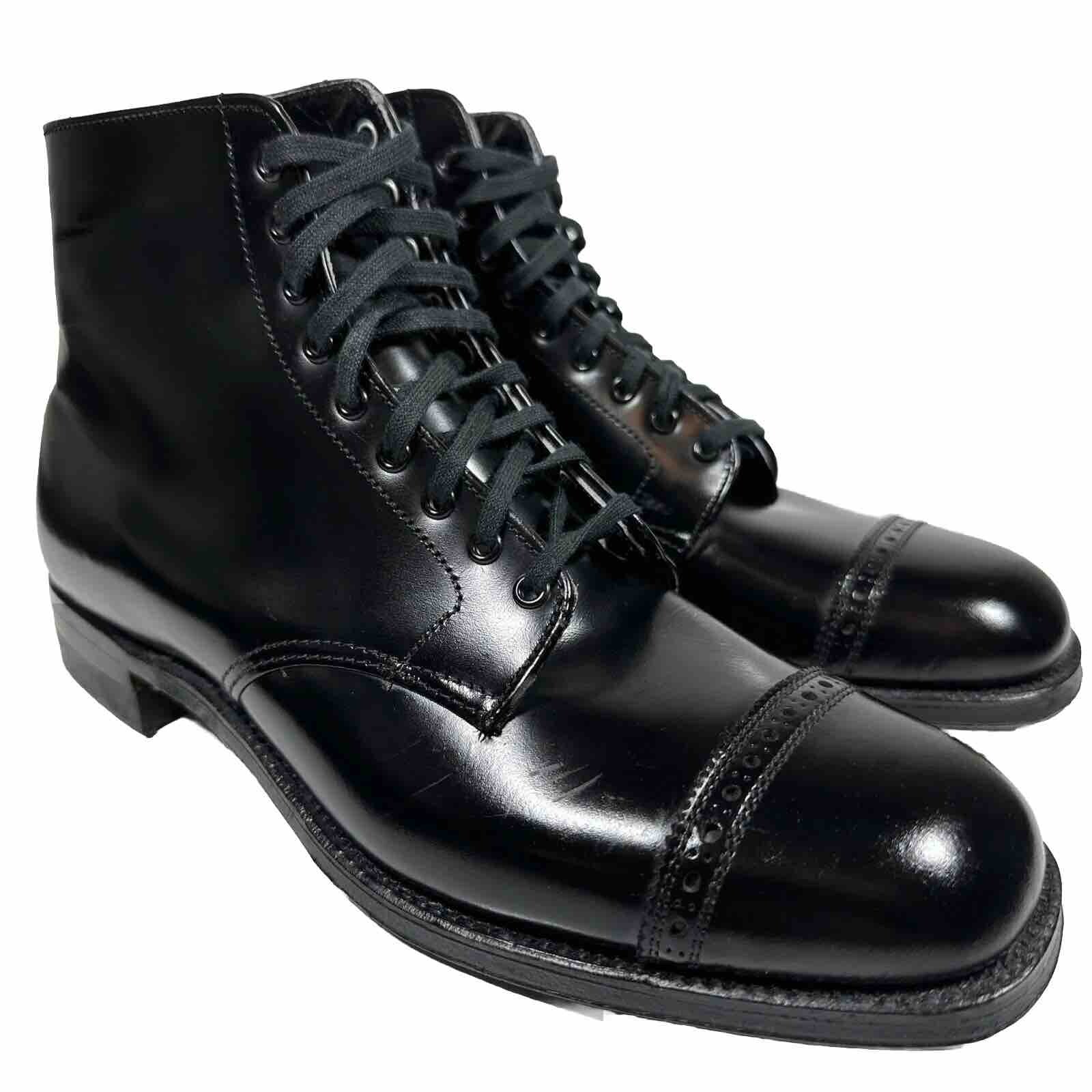 Alden 502 Black Calfskin Perforated Cap Toe Boot | Alden Model Project