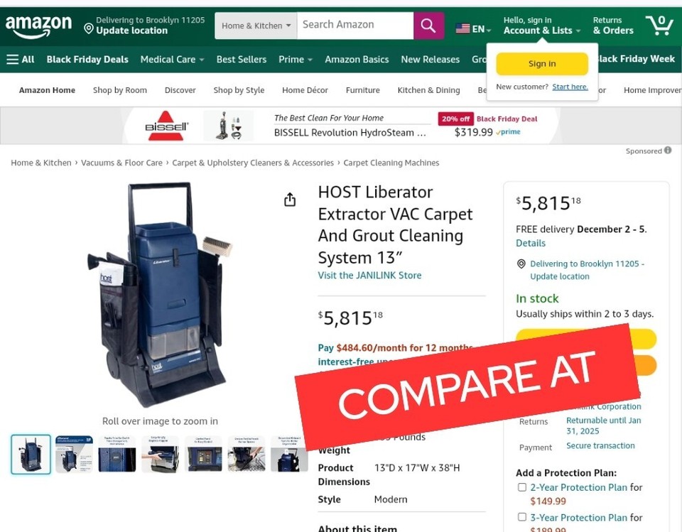 HOST Liberator Carpet Vacuum Extractor Carpet And Grout Cleaning System ...