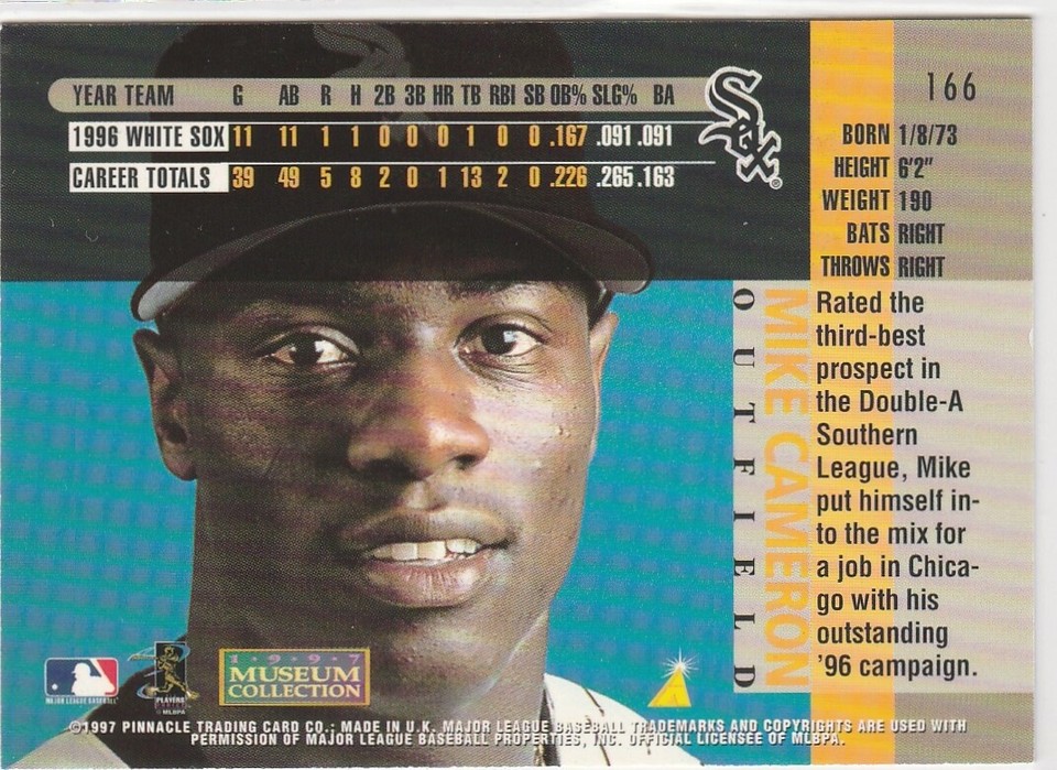 1997 Pinnacle Museum Collection #166 Mike Cameron ROO 049-F | eBay