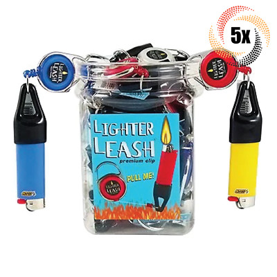 5x Leashes Lighter Leash With Premium Retractable Clip | Assorted ...