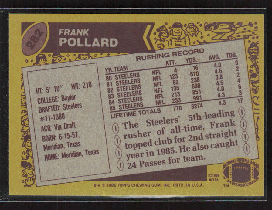 1986 Topps #282 Frank Pollard Nm/M | eBay