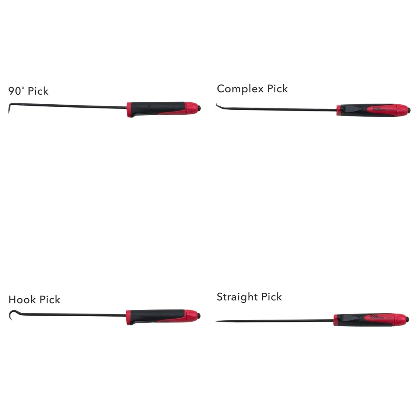 ULLMAN LED Hook & Pick 4pc Set CHP4-LT - Carbon Steel, Polished ...