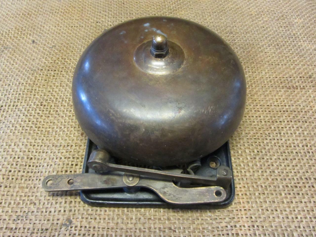 Vintage Mechanical Iron & Brass Boxing Bell Antique Sports School Fire ...