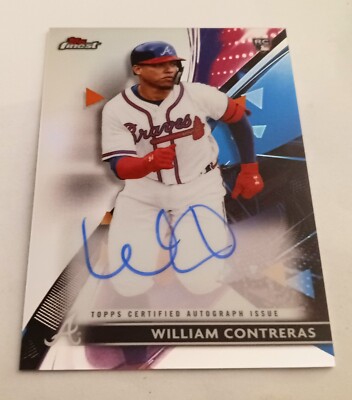 2021 Topps Finest William Contreras ROOKIE REFRACTOR AUTOGRAPH Braves ...