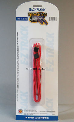 BACHMANN E-Z TRACK HO 10' RED POWER EXTENSION WIRE terminal connector ...