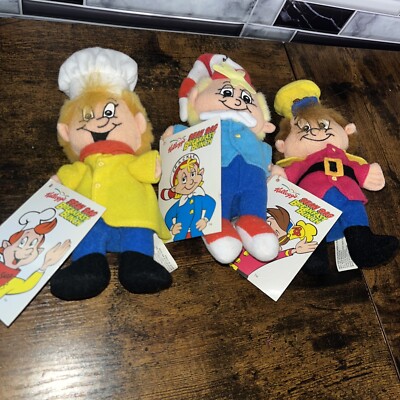 Kelloggs Bean Bag Breakfast Bunch Snap Crackle Pop Rice Krispies Plush ...