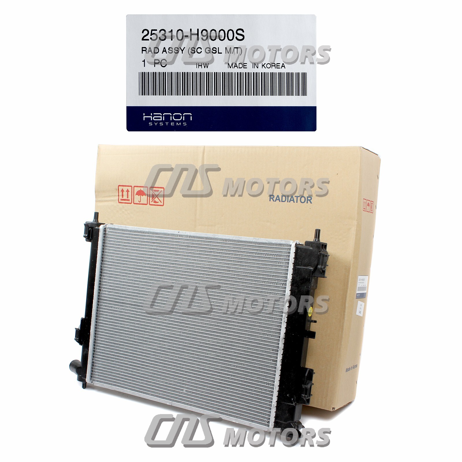 OEM Radiator Assy for 2018-2022 Hyundai Accent / 2018-2023 Kia Rio ...