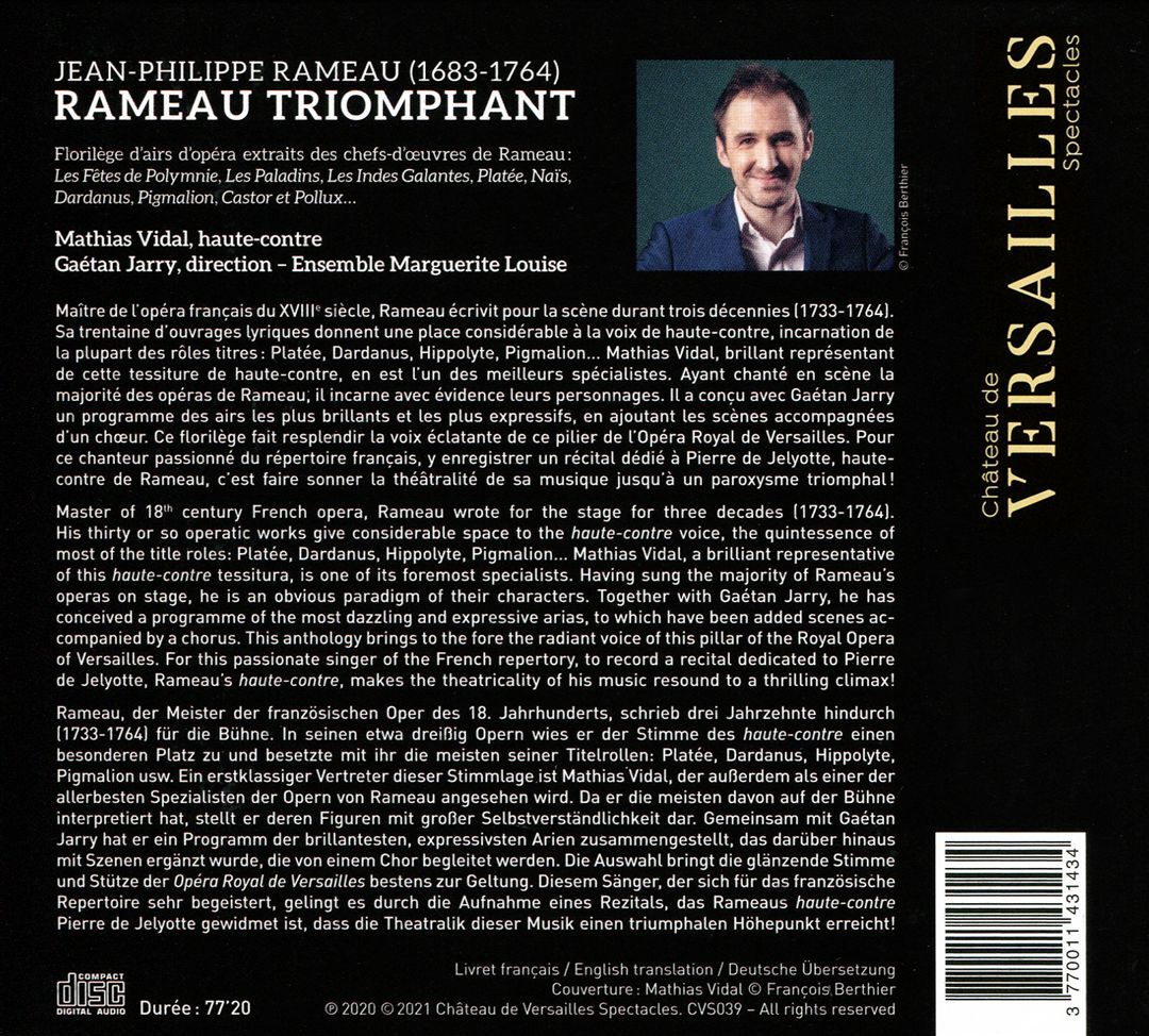 MATHIAS VIDAL RAMEAU TRIOMPHANT NEW CD 3770011431434| eBay