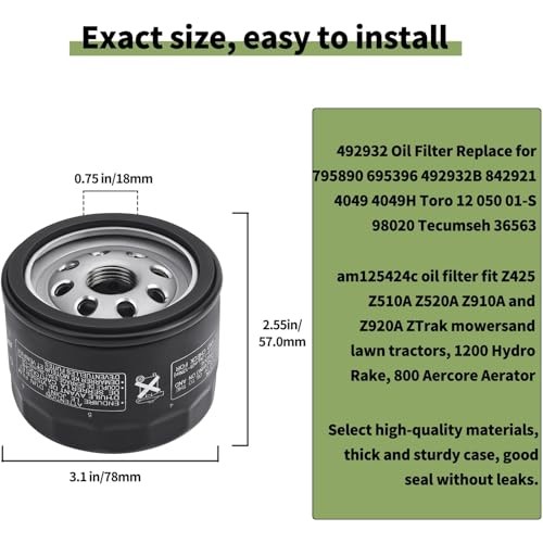 3x Oil Filter for Kawasaki FR730V FX730V FR691V FS691V FR600V FX691V ...