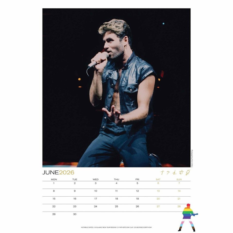 George Michael A3 Calendar 2026 - Entertainment - Month To View | eBay UK