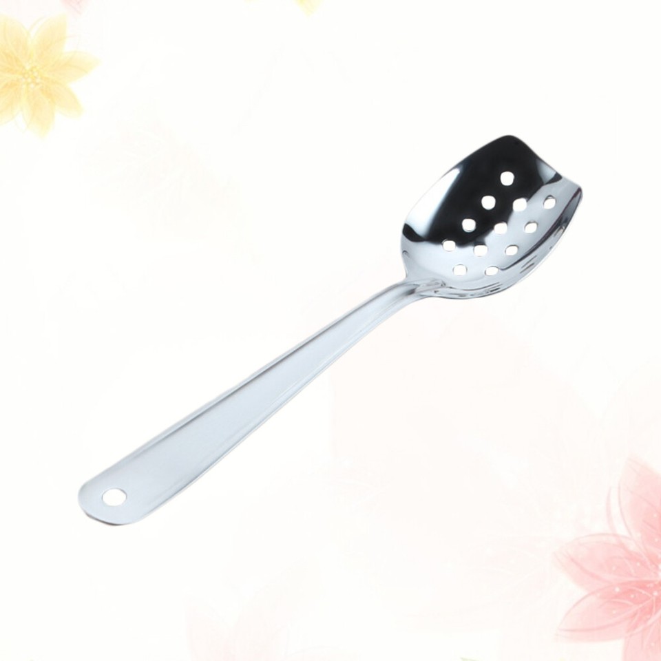 1PC Stainless Steel Colander Spoon Hollow Hole Spoons Food Filtration ...