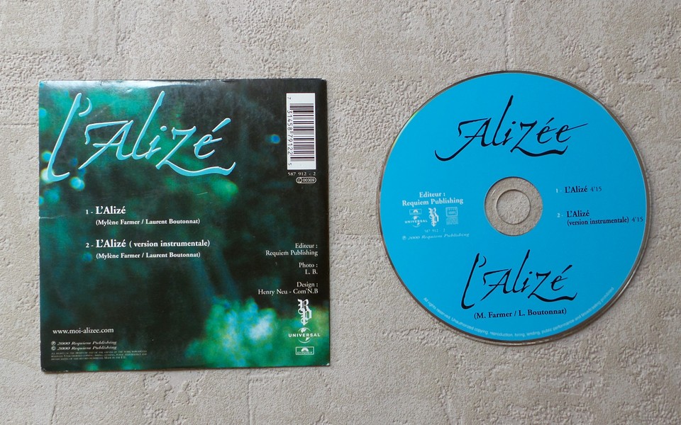 CD AUDIO MUSIQUE / ALIZÉE "ALIZÉ" 2000 CDS 2T POLYDOR 587 912-2 FRENCH ...