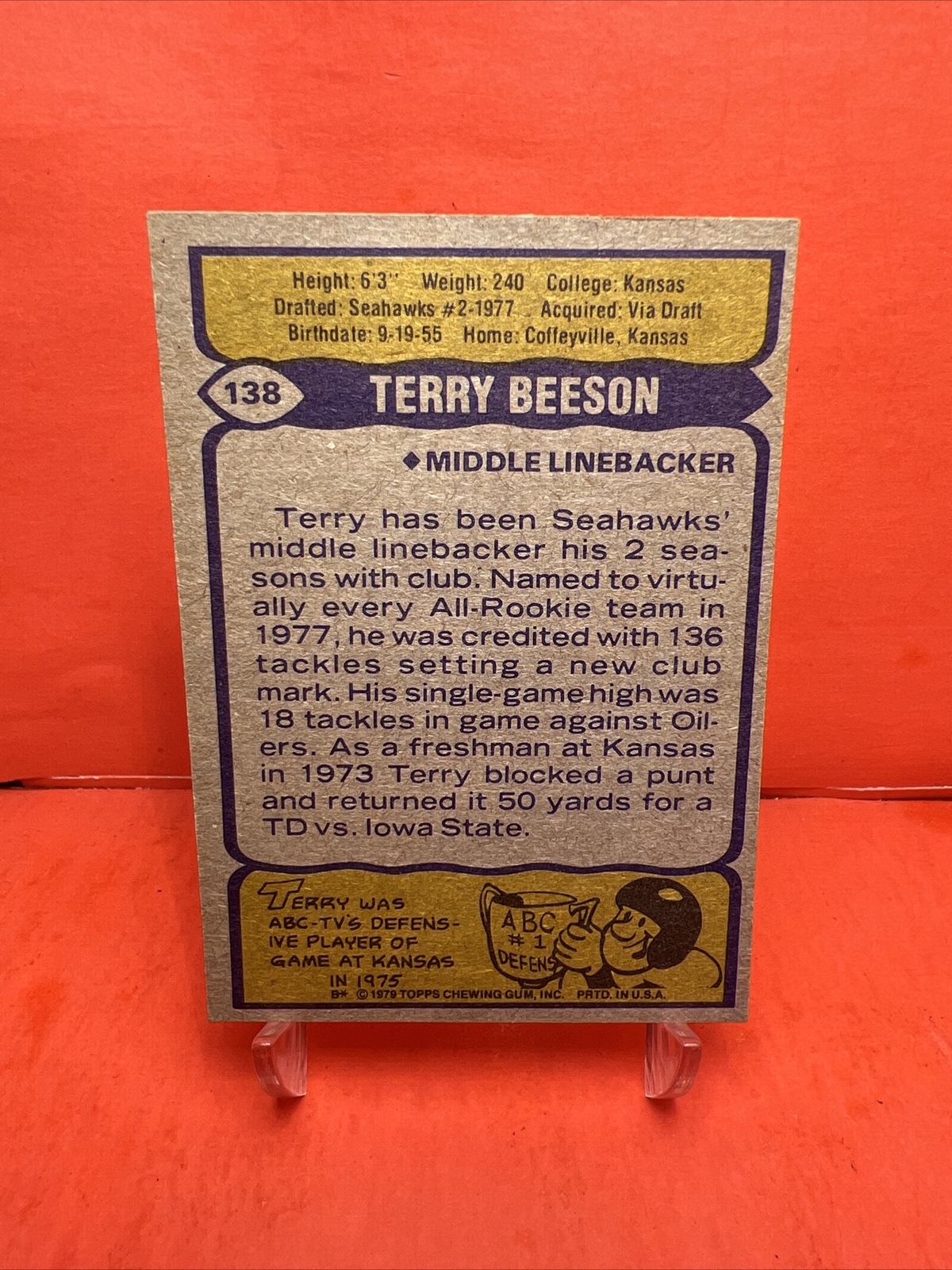 1979 Topps Terry Beeson #138 VG🦄 | eBay