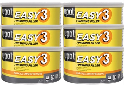 6 x U-pol EASY 3 - Formerly Top Stop Gold Easy Sand Stopper Filler 1.1L ...