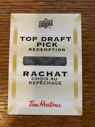 Connor Bedard 23-24 Tim Hortons Upper Deck Top Draft Pick Redemption ...